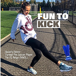 Kickit | The Original Birdie Soccer Trainer | Play Outdoors, Indoors or Backyard, Beach or Tailgate (Blue)