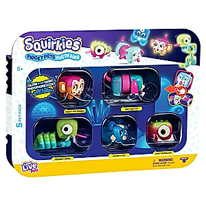Little Live Pets - Squirkies: 5 Pack | Interactive Toys, Fidget Feature, Click, Flick, Tangle, Pop, 30+ to Collect, Multiple Fidget Points, for Kids Ages 5+.