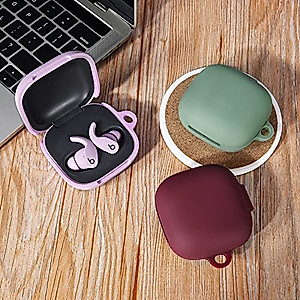 Beats Fit Pro Case Cover, AIRSPO Soft Silicone Case for Beats Fit Pro 2021 Shockproof Beats Fit Pro Earbuds Case Covers with Keychain (Cactus Green)