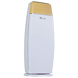 LivePure LP260TH-W Sierra Series True HEPA Digital Tall Tower Air Purifier for Home Captures Allergens, Smoke, Pollen, Mold, Dust Mites, Pet Hair, Energy Star Certified, Teak/Pearl White