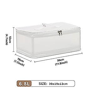 TUNKENCE Storage Foldable Transparent PP Case Clothes Stackable Box Organizer Waterproof Housekeeping & Organizers Storage Bins for Baby