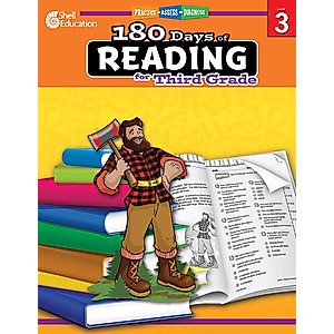 180 Days™: Reading for 3rd Grade Practice Workbook for Classroom and Home, Cool and Fun Practice Created by Teachers