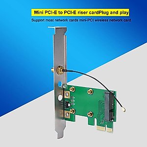 PCIe Network Card, PCI Express to Mini PCI Express Card Adapter, Network Ethernet LAN Mini PCI-E Riser PC to Laptop Network Card Adapter Converter