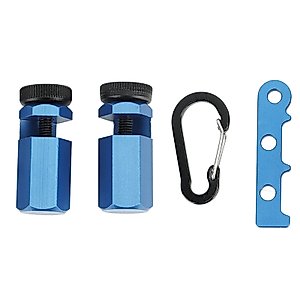 Stair Gauge Knob, Aluminum Alloy Stair Gauge with Holder and Carabiner Professional Stair Stringer Layout Tool for Circular Saw Carpentry Squares