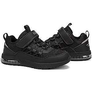 koppu Boys Girls Shoes Kids Tennis Sport Running Sneakers Casual Walking Fashion Athletic（Big Kid 5） Black