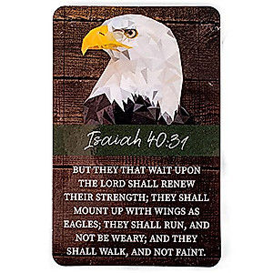 Wings of Eagles Brown 3.5 x 2.5 Cardstock Keepsake Bookmarks Pack of 12