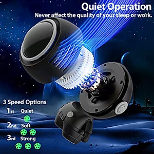 Handheld Neck Fan, Portable 3 Speeds Astronaut Pocket Cooling Fan,Decoration USB Rechargeable Mini Quiet Desk Fan,With Keychain,For Kids Teenager Outdoor Picnic Office Travel White 3.93*2.95 inches