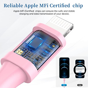 SUPVOL USB C to Lightning Cable, 2Pack 10FT 20W 【MFi Certified】 Extra Long iPhone Fast Charger Cable Power Charging Cord for iPhone 14/13/12/Pro/Pro Max/Mini/11/Pro Max/XS/MAX/XR/X/ 8/8Plus, Pink