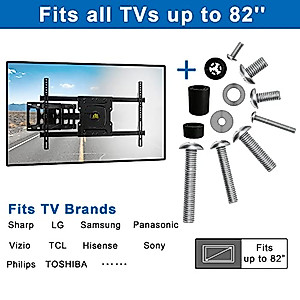 FORGING MOUNT Universal TV Mounting Hardware Pack 52pcs Fits All TVs up to 82 inches with M4, M5, M6, M8 TV Screws, Spacers and Washers
