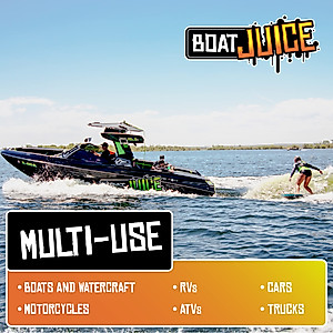 Boat Juice 2in1 Interior Boat Cleaner & Protectant Spray | Vinyl Boat Seat Cleaner + Ceramic UV Protection | Also for Upholstery, Carpet | Marine Detailing, Orange Creamsicle Scent, Made in USA (32oz)