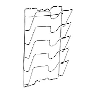 Pot Lid Holder, Iron Kitchen Organizer Rack Rest Wall Door Mounted Kitchen Cabinet Storage Rack Holder for Pot & Pan Lids