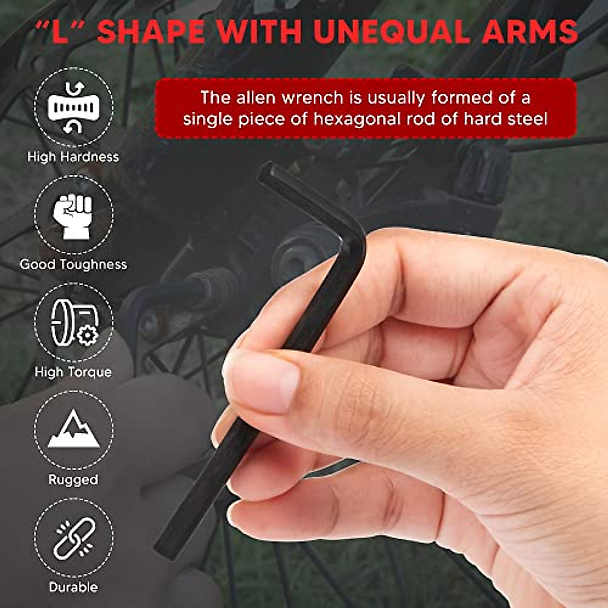 YIYITOOLS - HN-1-001 Hex Key Allen Wrench Set – 30-Piece Industrial Grade Set Tools, 1/20-3/8 inches, 1.27-10 mm, Black and Silver