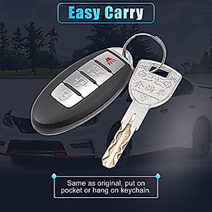 X AUTOHAUX 433MHz KR5S180144014 Replacement Smart Proximity Insert Keyless Entry Remote Key Fob for Nissan Altima Maxima 2013 2014 2015 4 Buttons 47Chip 7812D-S180014