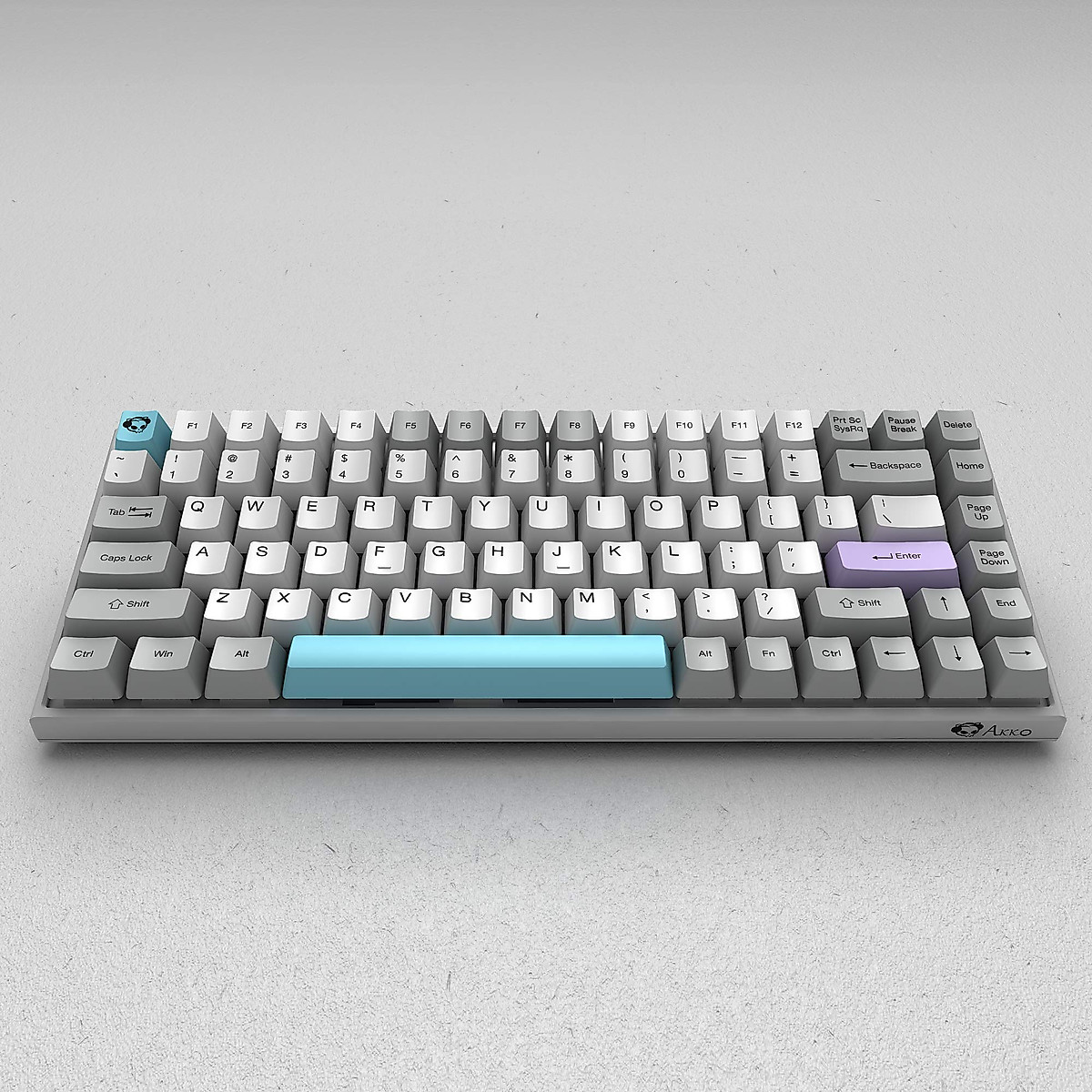YUNZII AKKO 3084 Silent Wireless Mechanical Keyboard with Bluetooth 5.0, Dye-Sub PBT Keycap Upgraded Mechanical Gaming Keyboard (Akko Pink Switch, 84 Keys)