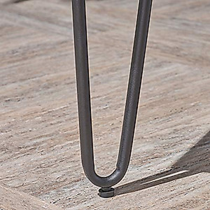 63'' Gray and Black Contemporary Rectangular Outdoor Bench