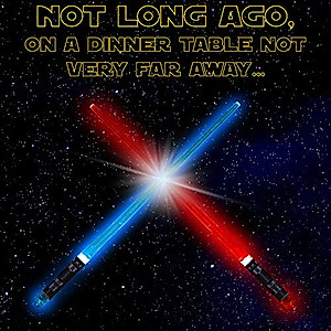 Windy City Novelties Light-Up Chopsticks Lightsaber Design Perfect for Sushi Lovers, Star Wars Fans, Kids and Adults (4 Pair)