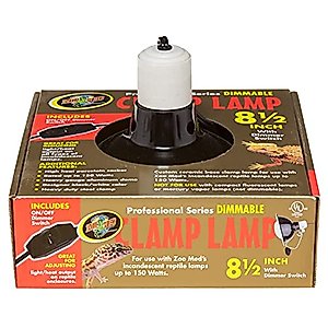 8.5" Professional Reptile Series Dimmable Clamp Lamp 150w Maximum - Includes DBDPet Pro-Tip Guide