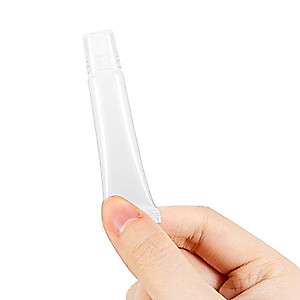 FALADOO 100 Pcs 10 ml Lip Gloss Balm Tubes Refillable Empty Tubes Clear Cosmetic Containers Soft Tube (10ML, 100)