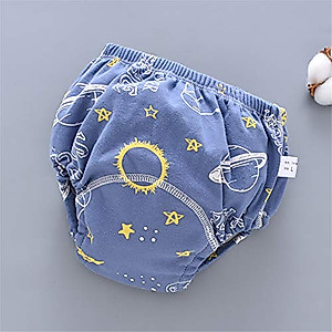Ctskyte Baby Boys' Girls 5 Pack Toddler Potty Padded Pure Cotton Pee Training Underpants Waterproof Underwears 100 Yellow Animal Star Bear Elephant