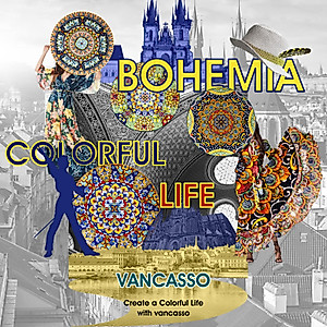 vancasso Dinner Plates Set of 6-10.5 Inch Ceramic Plates, Microwave, Oven and Dishwasher Safe, Colorful Bohemian Style Dishes for Kitchen