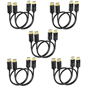 MOSIMLI DisplayPort Cables 3FT 10-Pack, DP Display Port Cord Male to Male Cord Gold-Plated Cord, Supports 4K@60Hz, 2K@144Hz Compatible for Computer, Laptop, Graphics Card, Docking Station