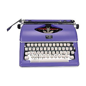 Royal Classic Retro Manual Typewriter (Purple) Bundle with Extra Ribbons (2 Items)