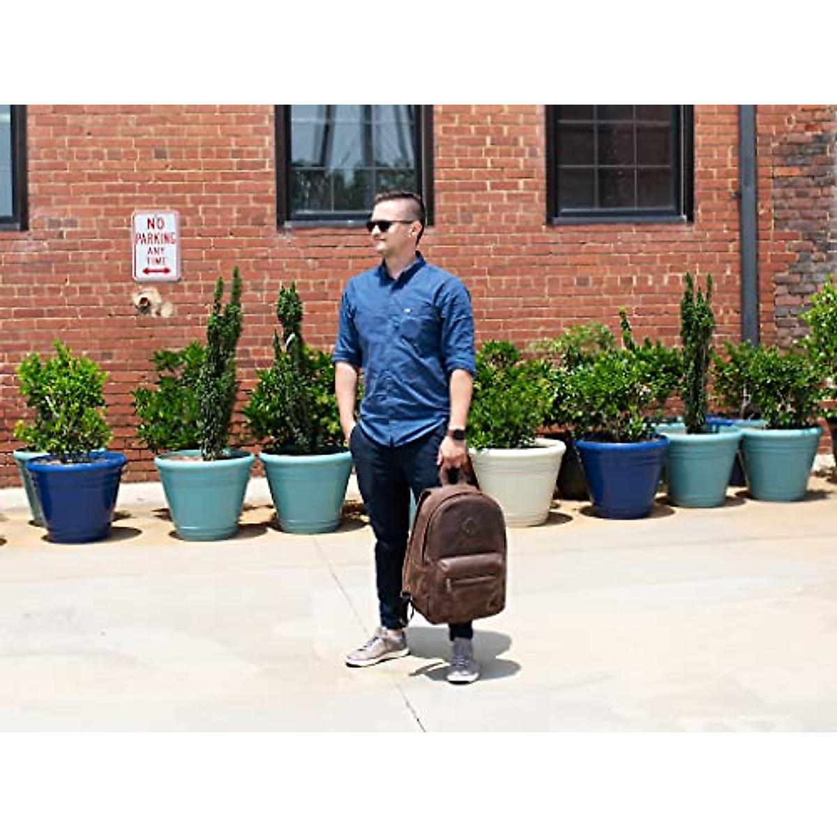 olpr. Leather Backpack (Dark Brown)