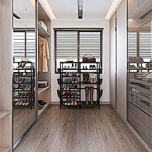 Tribesigns 7 Tiers Shoe Rack 24-30 Pairs Shoe Storage Organizer Non-woven Shoe Shelf Boots Organizer