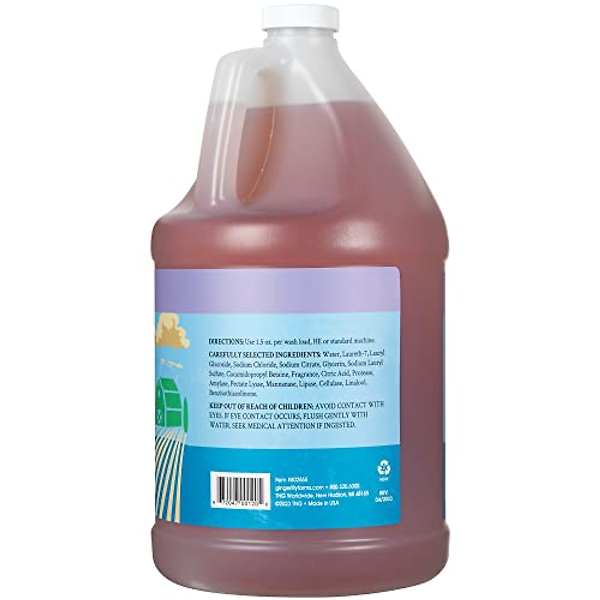 Ginger Lily Farms Botanicals Plant-Based Liquid Laundry Detergent, Lavender, Concentrated Formula, HE Compatible, 85 Loads, 1 Gallon (128 fl. oz.)
