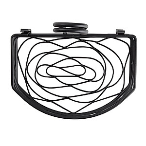 American Metalcraft SRBNB1 Semi-Round Wire Birdnest Condiment Rack Holder, Wrought Iron, Black