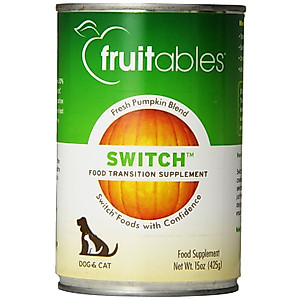 Fruitables 953005 Fruitables Switch Food Transition Pumpkin Supplement For Pets, 15-Ounce