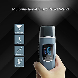 JWM Security Guard Patrol System Long Range RFID Reader with Download Station, 2.4G Tag for Remote Patrol, Flashlight, Free Cloud Software