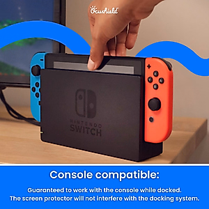 Ocushield Anti Blue Light Tempered Glass Screen Protector for Nintendo Switch Console - Protect Kids Eyes from Strain and Fatigue
