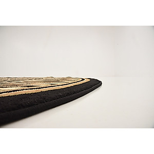 Unique Loom Wildlife Collection Animal Inspired with Cheetah Bordered Design Area Rug, 8 ft, Ivory/Black