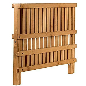 Sagler Wooden Dish Rack Plate Rack Collapsible Compact Dish Drying Rack Bamboo Dish Drainer