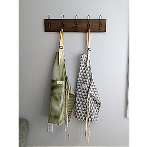 2 Pack Kitchen Cooking Aprons, Adjustable Bib with 2 pockets for Men/Women, Black / Yellow