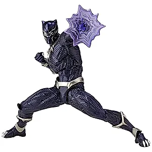 Kaiyodo Figurecomplex Amazing Yamaguchi Black Panther, Approx. 6.7 inches (170 mm), ABS & PVC Painted Action Figure, Revoltech