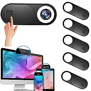 Webcam Cover Slide, Ultra Thin Round Hole Laptop Camera Cover Slide Blocker for Computer MacBook Pro iMac PC Tablet Notebook Surface Pro Echo Show Camera, Ultra Thin Privacy Protector（6 pack）