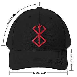 Anime Berserk Logo Cap Embroidery Dad Hat Adjustable Cotton Baseball Caps for Men Black