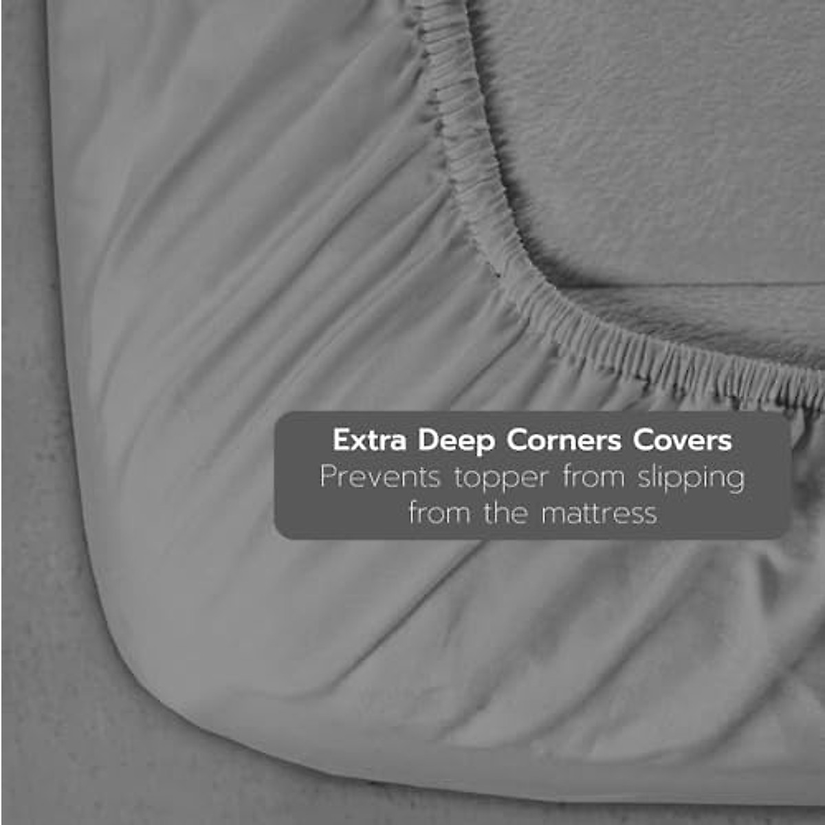 Kawa Mattress Pad Mattress Topper for Mattress Protector Cooling Breathable Fluffy and Soft Mattress Cover with 8-12 Deep Pocket (Dark Gray- Queen)