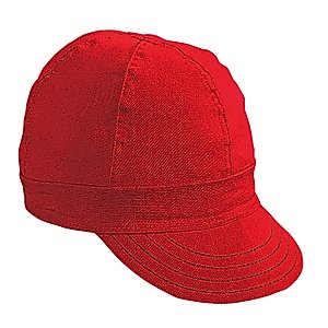Mutual Industries 00052-00000-7625 Kromer Red Twill Style Welder Cap 7 5/ 8, Cotton, Length 5", Width 6"