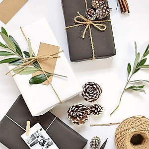 RUSPEPA Black Kraft Paper Roll - 24 inches x 100 feet - Recyclable Paper Perfect for for Crafts, Art, Wrapping, Packing, Postal, Shipping, Dunnage & Parcel