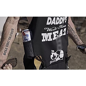 Nowhere America - "Get a Load" - Trashy Funny BBQ Apron for Daddy - 100% Canvas - 5 Pockets - 4 Tool Loops - 2 Beer Holders !!