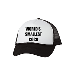 Rogue River Tactical Funny Trucker Hat World's Smallest Cock Baseball Cap Retro Vintage Joke (Black)