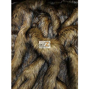 Faux Fake Fur Animal Short/Long Pile Coat Costume Fabric (Wolf Series) Sold by The Yard DIY Scarfs Rugs Accessories Fashion (Honey Wolf)