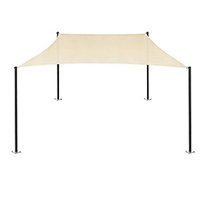 E&K Sunrise 12' x 12' Waterproof Sun Shade Sail-Beige Rectangle UV Block Durable Awning Perfect for Canopy Outdoor Garden Backyard-Customized