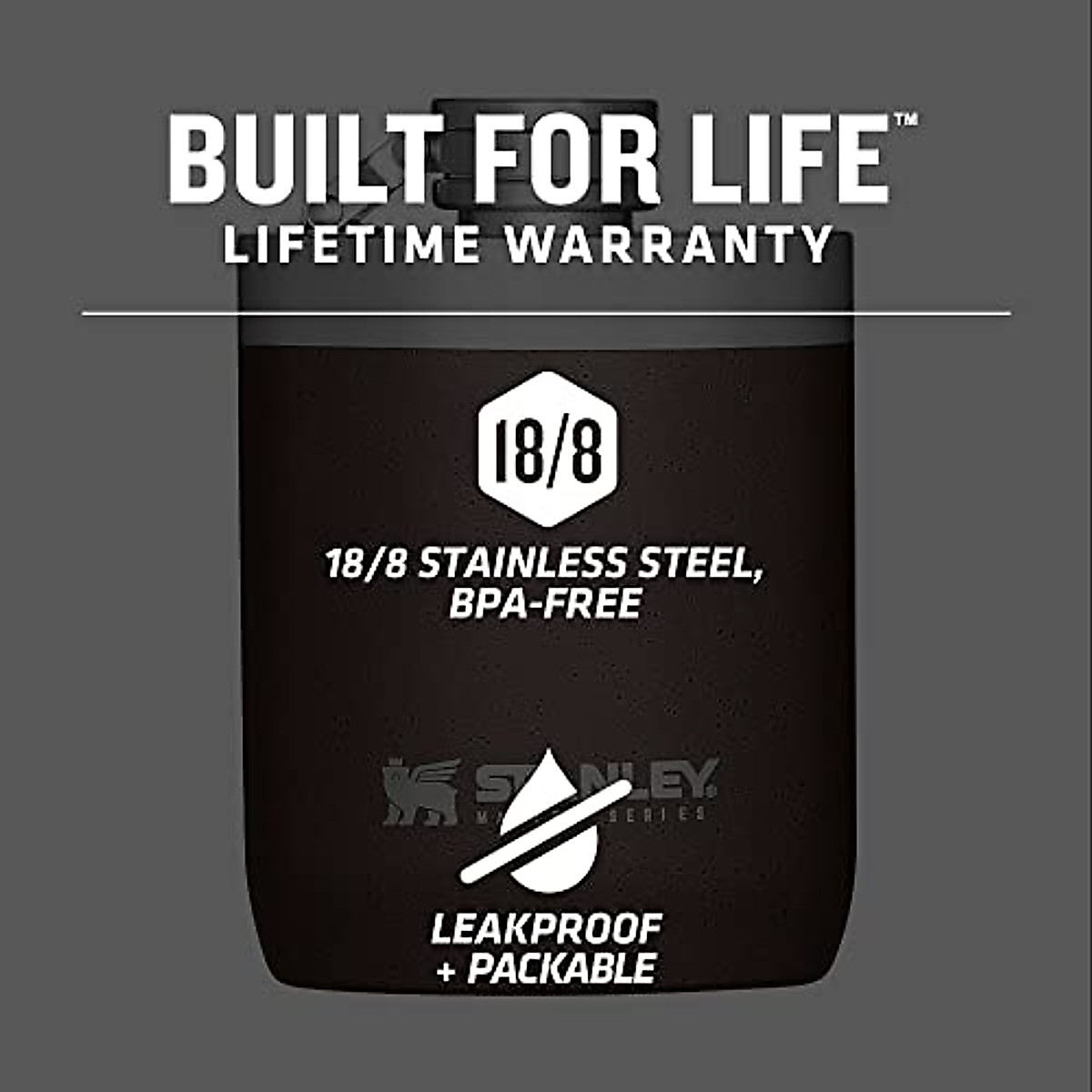 Stanley Master The Unbreakable Hip Flask 8OZ Bronze Moon