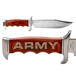 NDZ Performance Elk Ridge Outdoor Hunting Fixed Blade Full Tang Knife Army Text