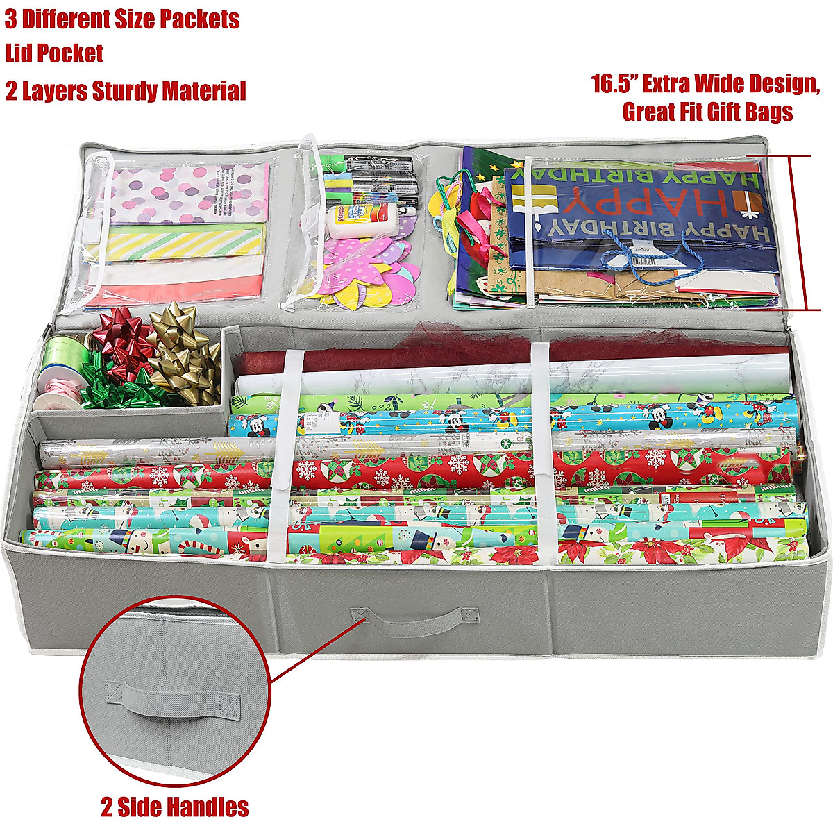 Simple Houseware Wrapping Paper Storage Container