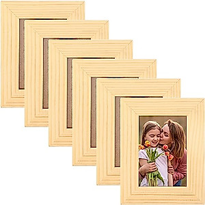 Kigley 6 Pcs 2.5 x 3.5 Inches Picture Frame Mini Rustic Picture Frames Wallet Size Wood Grain Table Desk Top Standing Fits Photo for Wall and Tabletop Picture Display